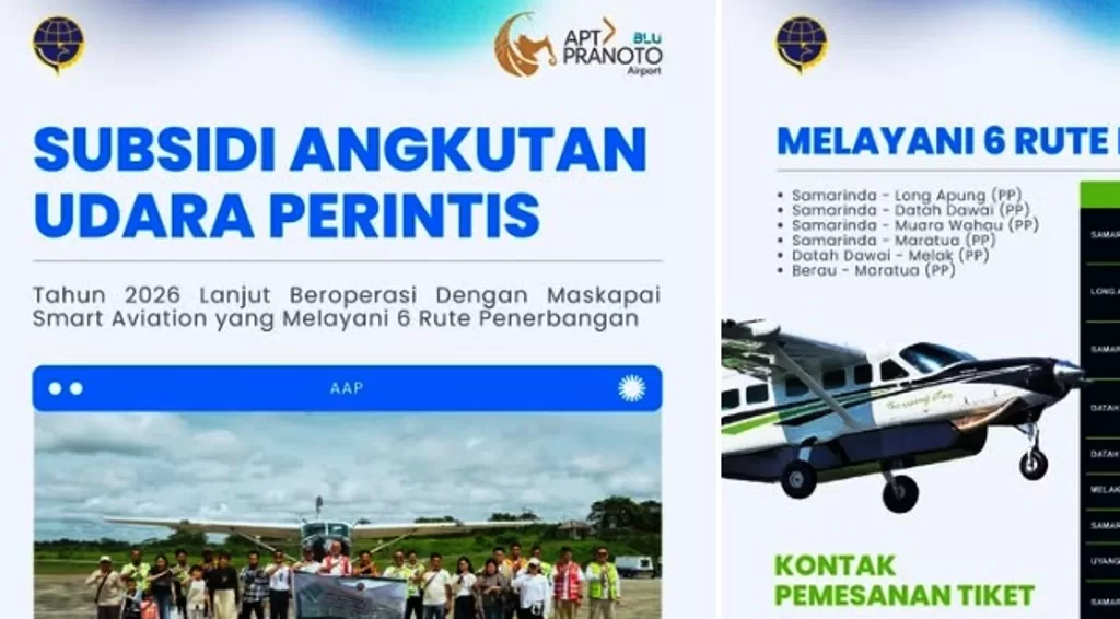 Penerbangan Perintis Subsidi 2026 Resmi Dibuka di Bandara APT Pranoto ...